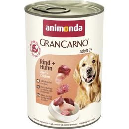animonda GranCarno Original Nassfutter Hund Adult, Rind und Huhn 24x400 g