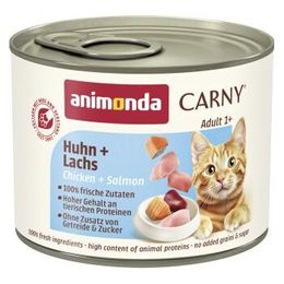 animonda Carny Nassfutter Katze Adult Huhn und Lachs 24x200 g