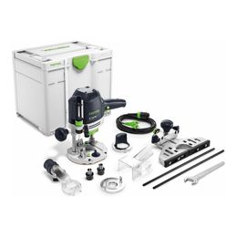FESTOOL OF 1400 EBQ-Plus Oberfräse mit leistungsstarkem Motor und hoher Präzision für vielseitige Fräsarbeiten, 576207)