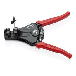Knipex 12 21 180 Abisolierzange mit Formmessern für Leiter von 0,5 bis 6 mm² schwarz atramentiert L180mm)