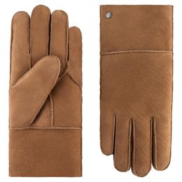 Roeckl Full Finger Gloves 'STORLIEN' male Beige, Brown size 10