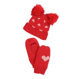 GAP Set: Mütze und Handschuhe Mädchen Größe S/M pastellpink / rot