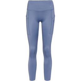 Nike Df Go Lauftights Damen - blau - Gr. S - Polyamid/Elastan
