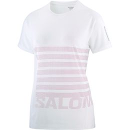 Salomon Sense Aero Funktionsshirt Damen - weiß - Gr. XS - Polyester
