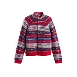 next Pullover Damen Gr&ouml;&szlig;e M blau / aubergine / rot / wei&szlig;