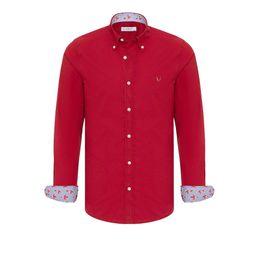 By Diess Collection Hemd Herren Größe XL hellblau / rot / weiß