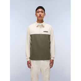 Napapijri Poloshirt 'Mont' Herren Gr&ouml;&szlig;e M hellbeige / oliv / schwarz
