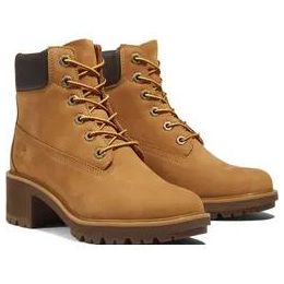 Schn&uuml;rstiefelette Timberland "Kinsley", Damen, Gr. 38,5, gelb (wheat, braun), Leder, Synthetik, Schuhe Schn&uuml;rstiefelette, Winterschuhe, Winterstiefel, Schn&uuml;rboots, Winterboots, wasserdicht