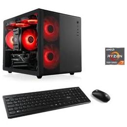 CSL PC "Cube V24214", schwarz, Microsoft Windows 11 Home (64 Bit), 32 GB RAM 1.000 GB SSD, Desktop-PCs, PC