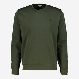 Dunkelgrünes Sweatshirt mit Fleece-Futter