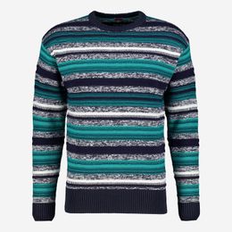 Scotch & Soda Dunkelblauer und weißer Pullover mit Streifenmuster