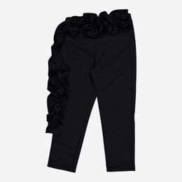 Simonetta Schwarze Hose mit Rüschen