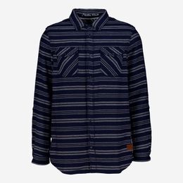 Scotch & Soda Dunkelblaues Hemd mit weißem Streifenmuster