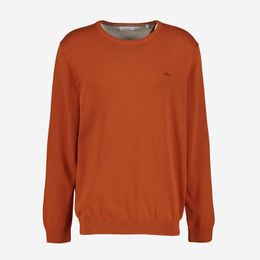 s.Oliver Brauner Pullover mit gesticktem Logo