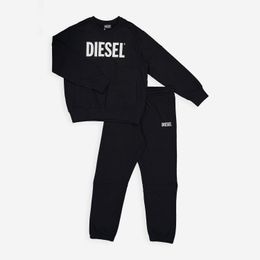 Diesel 2-teiliges schwarzes Set aus Oberteil und Hose