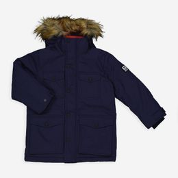 Diesel Dunkelblaue Pufferjacke mit Kapuze