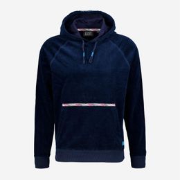Scotch & Soda Dunkelblauner Kapuzenpullover aus Cord