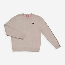 Diesel Beigefarbener Pullover mit Melange-Muster
