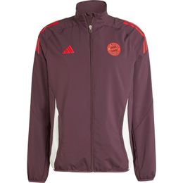 Adidas Fc Bayern München Prematch Trainingsjacke Herren - rot - Gr. M - Polyester