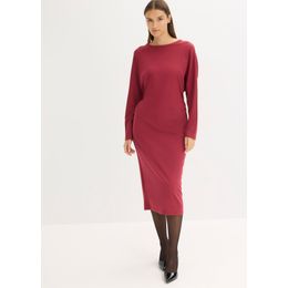 bonprix Midikleid aus bequemen Punto di Roma, rot, Punto di Roma,Viskose