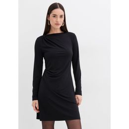 bonprix Kleid mit U-Bootausschnitt, schwarz