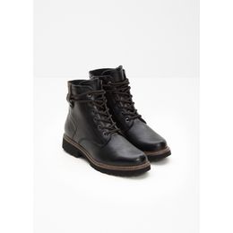 Tamaris Schn&uuml;rboots bei bonprix, schwarz