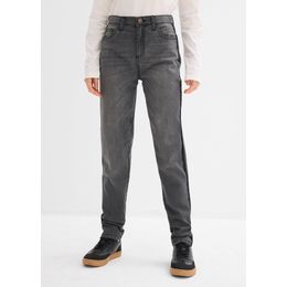 bonprix Thermojeans mit Jerseyfutter Mid Waist, grau, mit Baumwolle
