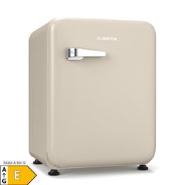 Klarstein Audrey Evo Mini K&uuml;hlschrank 68L Retro-Design leise kompakt 3 Farben Creme 68 Liter