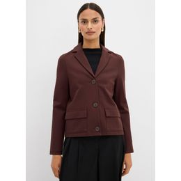 bonprix Blazer aus Punto di Roma, braun, Viskose