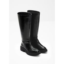 bonprix Weitschaftstiefel, schwarz, Gr.37, Sch&ouml;ner Weitschaftstiefel f&uuml;r moderne Looks