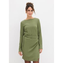 bonprix Shirtkleid aus Barcr&ecirc;pe, gr&uuml;n