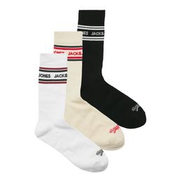 Jack & Jones Jack & Jones Socken 'JACLANDON' Herren Gr&ouml;&szlig;e 41/46 rot / schwarz / wei&szlig; / wollwei&szlig;