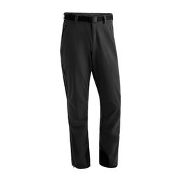 Funktionshose Maier Sports "Naturno", Herren, Gr. 23, Kurzgrößen, schwarz, 91% Polyamid, 9% Elasthan, Hosen, Herren Outdoorhose, robuste Trekking-Hose, 3 Taschen und Gürtel