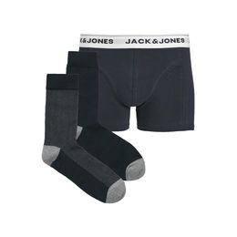 Jack & Jones JACK & JONES Set: Boxershorts und Socken 'JACORDINARY' Herren Größe M navy / graumeliert