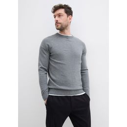 bonprix Feinstrickpullover aus reiner Baumwolle (2er-Pack), schwarz, Gr.48/50 (M), Pullover 2er Pack mit Raglan-&Auml;rmeln, aus 100% Baumwolle