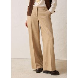 bonprix Wollhose mit Fischgratmuster, beige, Wolle