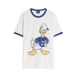 Bershka T-Shirt 'DONALD DUCK' Herren Gr&ouml;&szlig;e L blau / dunkelblau / gelb / wei&szlig;