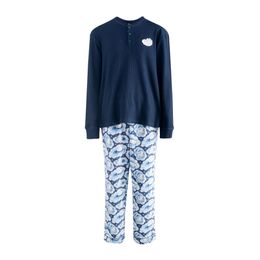 Cath Kidston Pyjama 'Moomins' Herren Gr&ouml;&szlig;e M navy / pastellblau / wei&szlig;