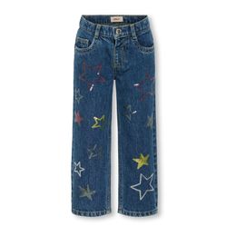 Only Mini Jeans 'KMGCARLY' M&auml;dchen Gr&ouml;&szlig;e 92 blue denim / gold / dunkelrot / silber