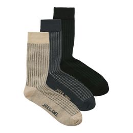 Jack & Jones Jack & Jones Socken 'JACTRENT' Herren Gr&ouml;&szlig;e 41/46 sand / dunkelgrau / dunkelgr&uuml;n / schwarz