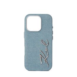K by KARL LAGERFELD Karl Lagerfeld Smartphoneh&uuml;lle ' iPhone 16 Pro' Damen Gr&ouml;&szlig;e One Size blue denim