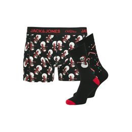 Jack & Jones Jack & Jones Set: Boxershorts und Socken 'JACSNOW SKULLS' Herren Gr&ouml;&szlig;e L gr&uuml;n / dunkelrot / schwarz / wei&szlig;