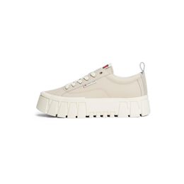 Tommy Jeans Sneaker 'VULC' Damen Gr&ouml;&szlig;e 37 creme / knallrot / wei&szlig;
