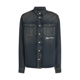 KARL LAGERFELD JEANS Hemd Herren Gr&ouml;&szlig;e XXL dunkelblau / wei&szlig;
