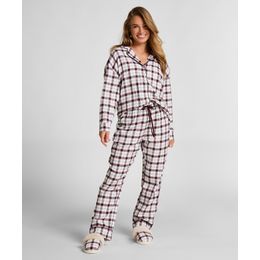 Hunkem&ouml;ller Hunkem&ouml;ller Pyjamahose Damen Gr&ouml;&szlig;e XL rostbraun / wei&szlig; Winterkleid