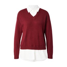 Only Pullover Damen Gr&ouml;&szlig;e XL weinrot / wei&szlig;