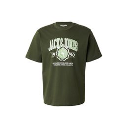 Jack & Jones Jack & Jones T-Shirt 'JJMAKO' Herren Gr&ouml;&szlig;e XL hellgr&uuml;n / dunkelgr&uuml;n / wei&szlig;