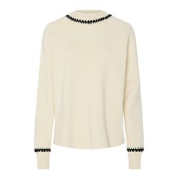 Y.A.S YAS Pullover 'YASATHENO' Damen Gr&ouml;&szlig;e XL beige / schwarz