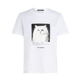 K by KARL LAGERFELD Karl Lagerfeld T-shirt 'PORTRAIT' Damen Gr&ouml;&szlig;e XL schwarz / wei&szlig;