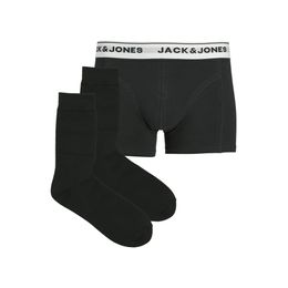 Jack & Jones Jack & Jones Set: Boxershorts und Socken 'JACORDINARY' Herren Gr&ouml;&szlig;e XXL hellgrau / schwarz / wei&szlig;